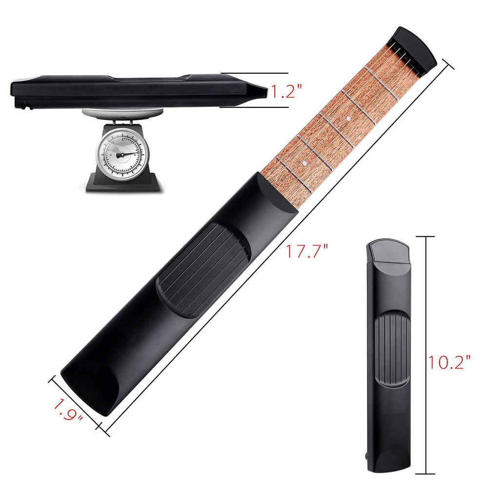 6 String 6 Fret Model Portable Pocket Guitar Neck Chord Trainer Sapele ...