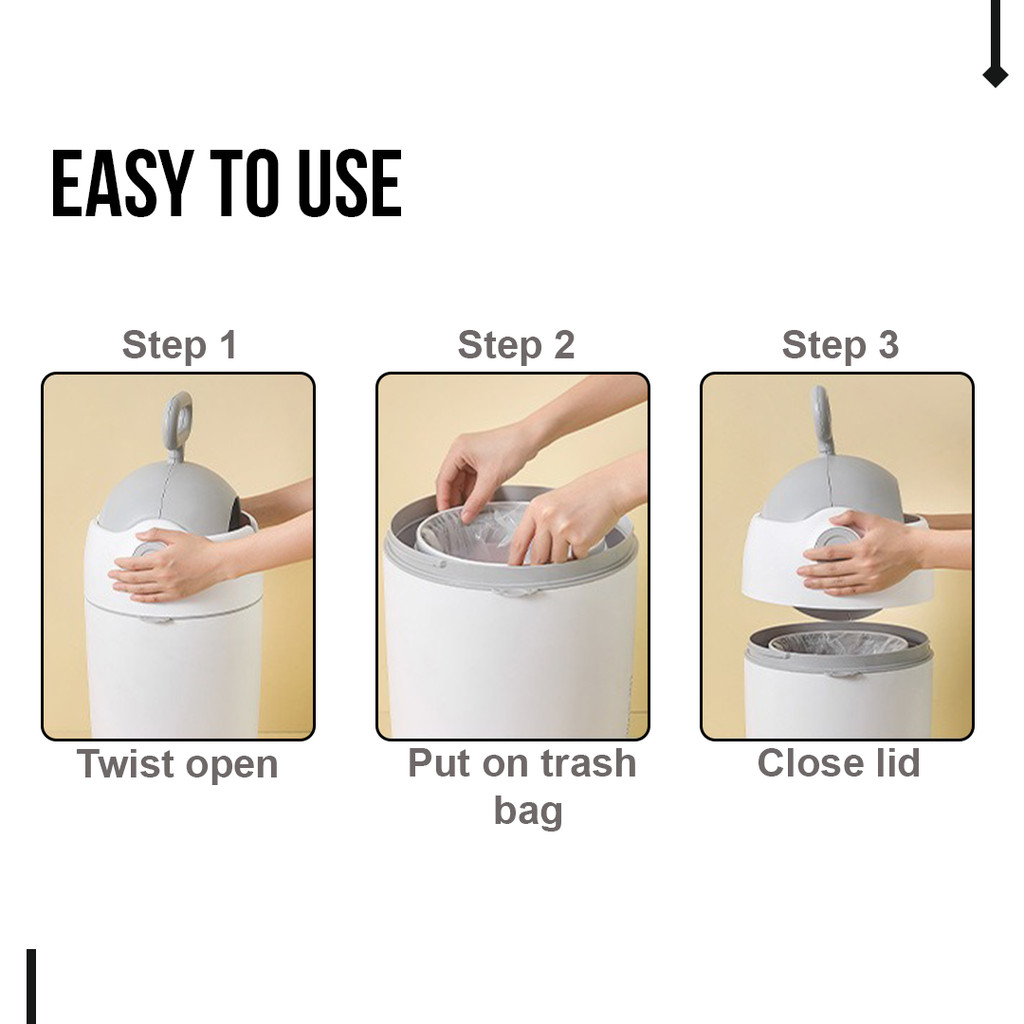 Toyss Diaper Pail Diapers Bin Baby Dustbin Pampers Sanitary Bin Diaper ...