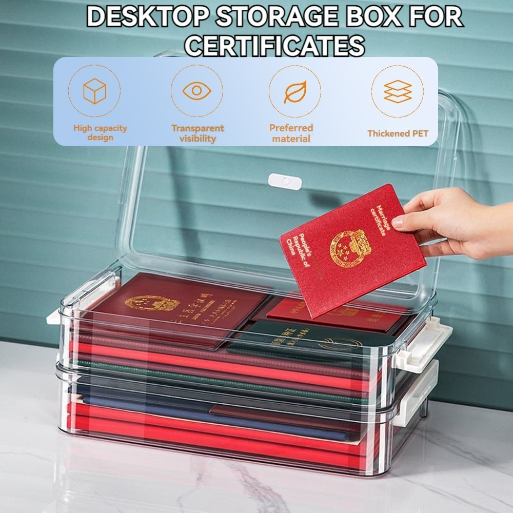 Desktop Stackable Large Capacity Storage Box A4 Paper Books Documents ...