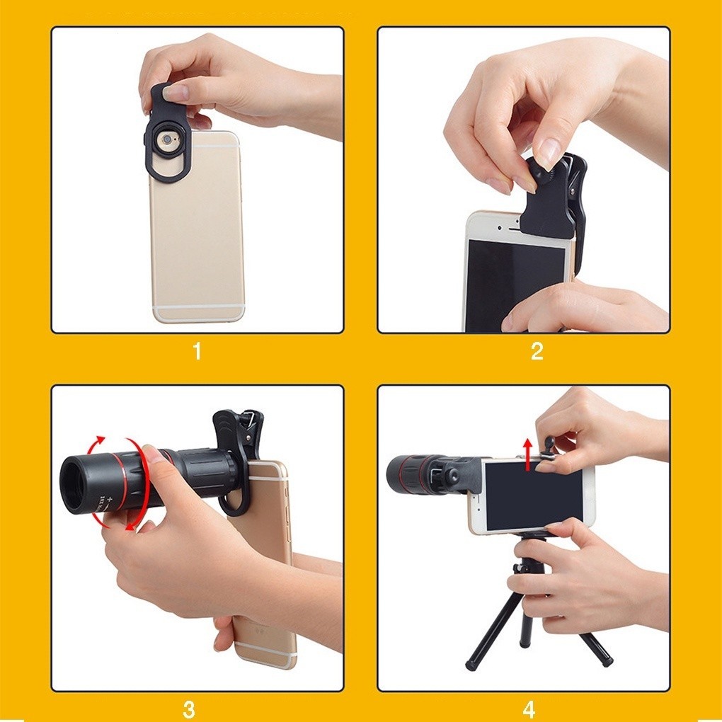 APEXEL Universal 18x25 Monocular Zoom HD Cell Phone Lens Universal 18X ...