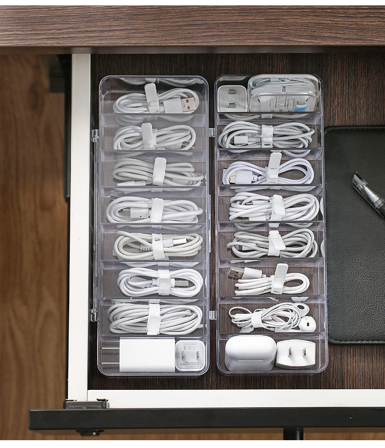 BH Multi Compartment With Cover Cable Organizer Desktop Management ...