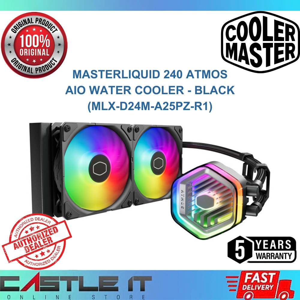 Cooler Master MASTERLIQUID 240 ATMOS AIO Water Cooler 240MM Liquid ...