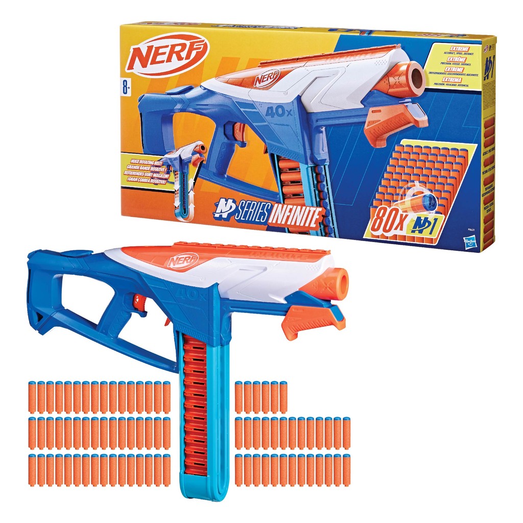 Nerf N Series Infinite Blaster, 80 Nerf N1 Darts Compatible Only with Nerf N Series Blasters ...