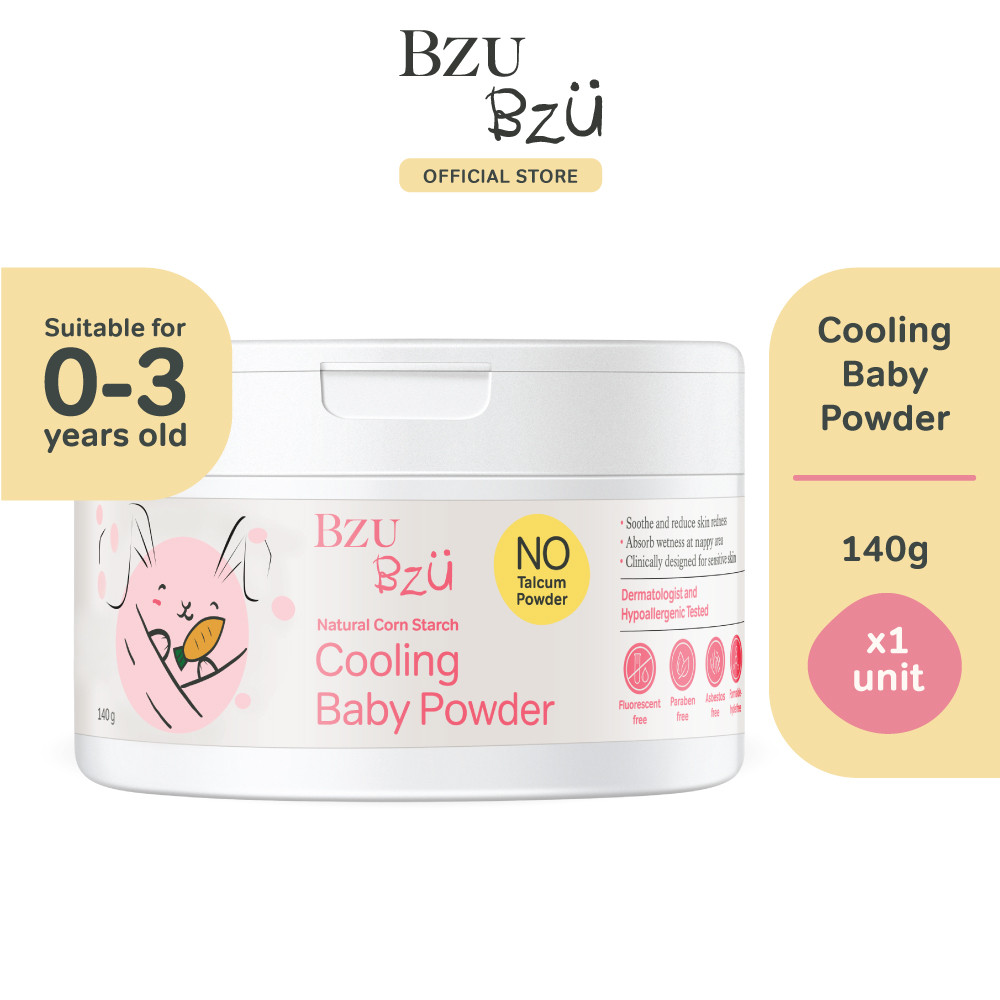 BZU BZU Cooling Baby Powder with Puff (140g) | Shopee Malaysia