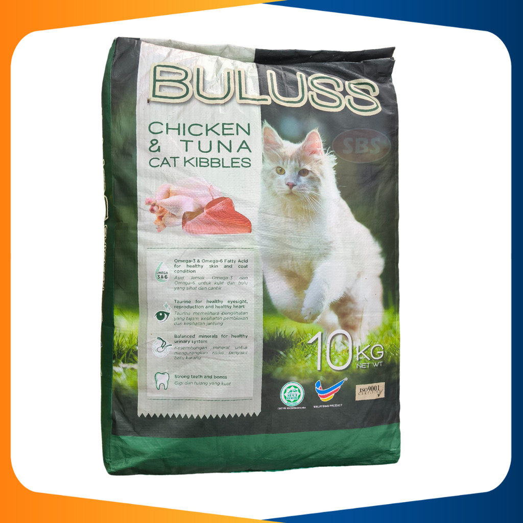 [10KG] BULUS CAT FOOD | MAKANAN KUCING BULUSS | CHICKEN & TUNA CAT ...