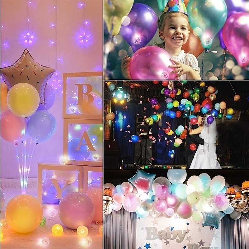 Mini Round Ball Flash Lamps / 10Pcs LED Tumbler Balloon Lamp / Colorful ...