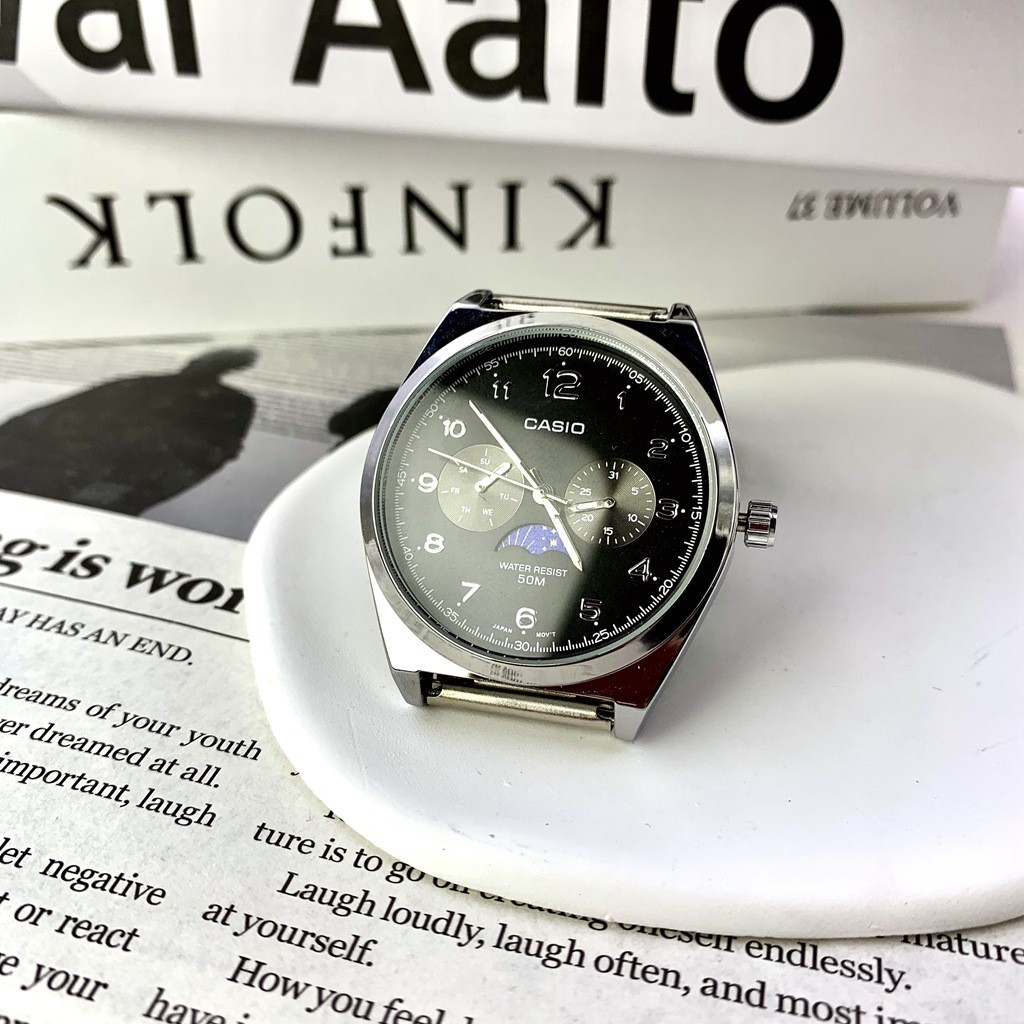 NEW！Casio large disc dial watch for both men and women, fashionable and ...