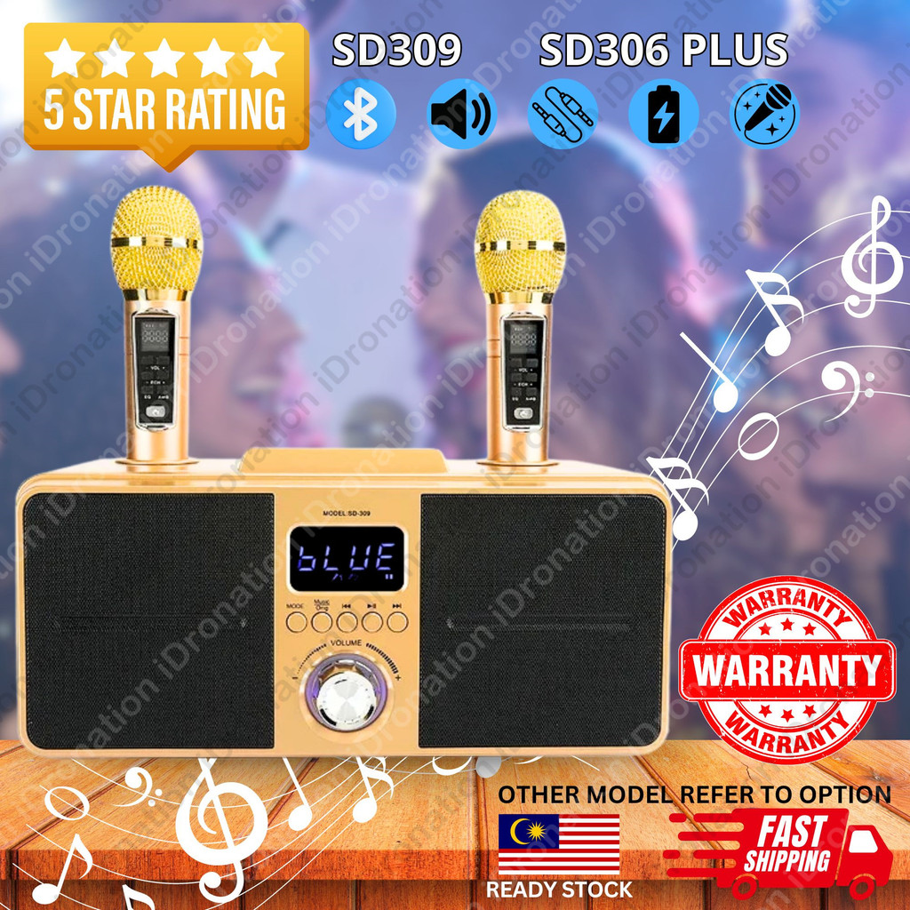 SDRD SD309 Wireless Speaker Microphone Portable Bluetooth Speaker SD 309 SD306PLUS Mobile ...