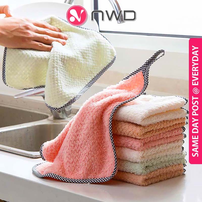 𝗛𝗜𝗚𝗛 𝗗𝗘𝗧𝗘𝗥𝗚𝗘𝗡𝗖𝗬 》 Kitchen Cleaning Cloth Dish Washing Towel Hand Rags ...