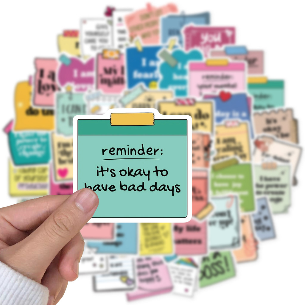 INSPIRATIONAL QUOTES STICKY NOTES 50 pcs Waterproof Non Repeating ...