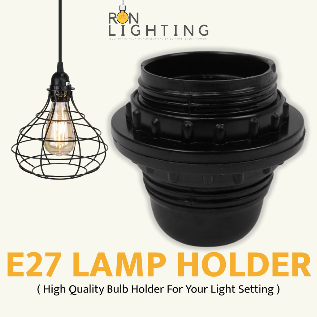 Lamp Bulb Holder Copper E27 With Ring Socket Retro Lighting Pendant ...