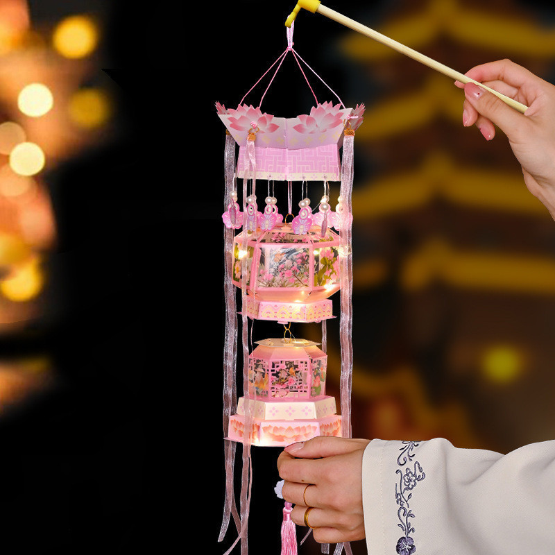 2025 Mid-Autumn Festival Handheld Lanterns Ancient Style Double Layered ...