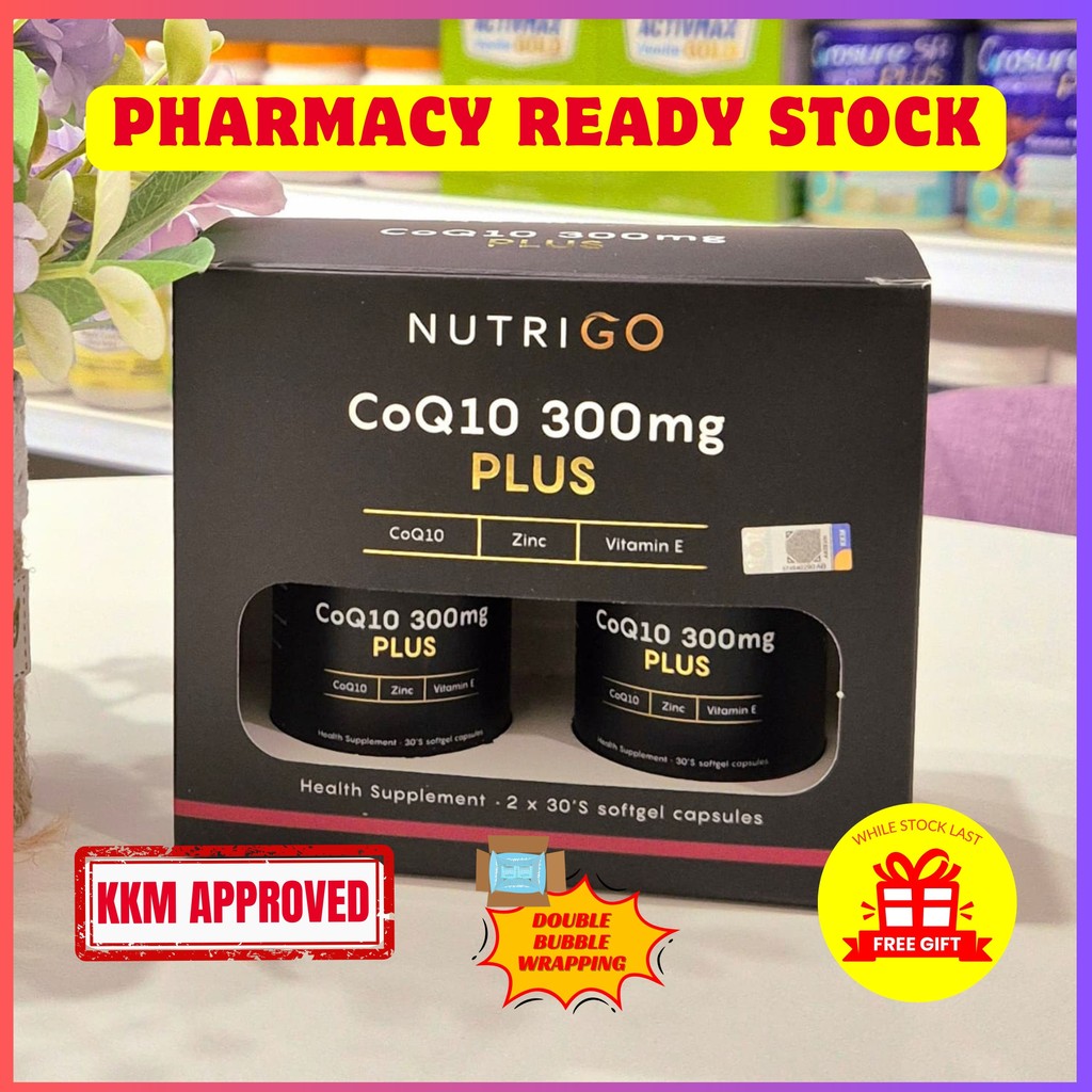 NUTRIGO COQ10 300MG PLUS EXP: 01/27 (2x30's) COQ10 FOR ENERGY PRODUCTION | Shopee Malaysia