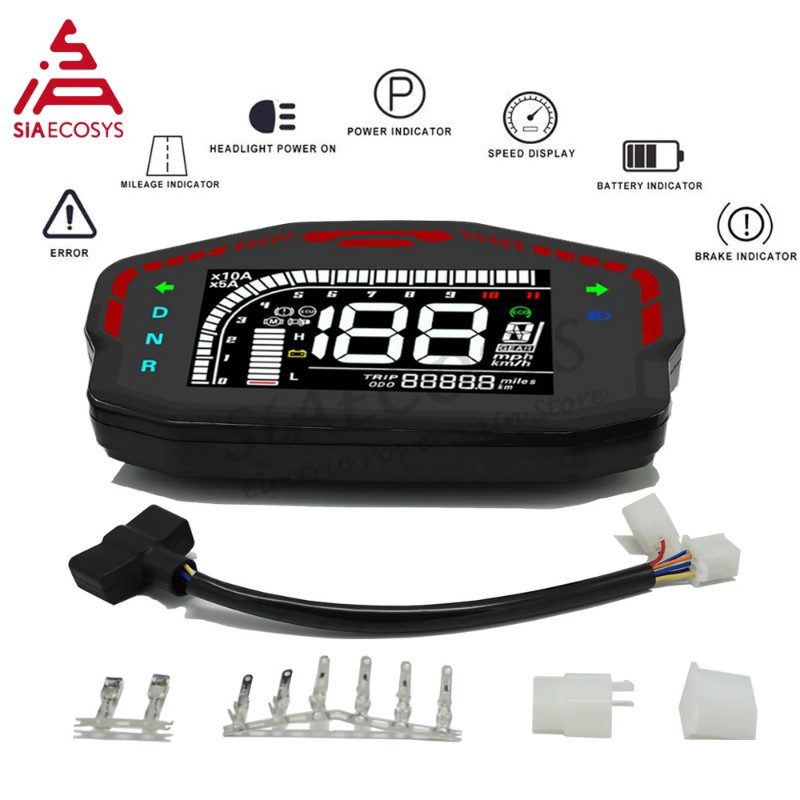 DKD Display LIN CAN-BUS Electric Scooter Motorcycle DKD Speedometer LCD ...