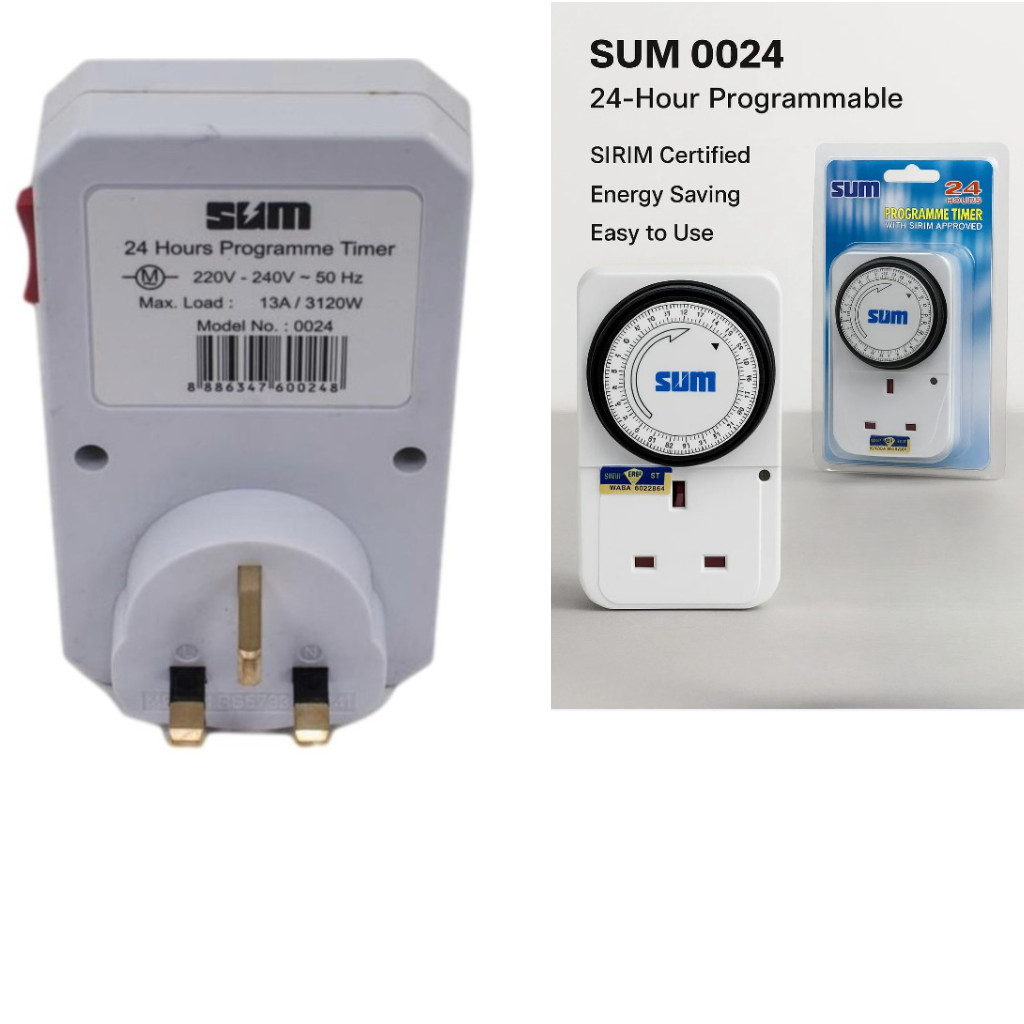 SUM 0024 - 24 Hours Programmer Timer with SIRIM SUM 0024 - Pemasa Pengatur 24 Jam dengan SIRIM ...