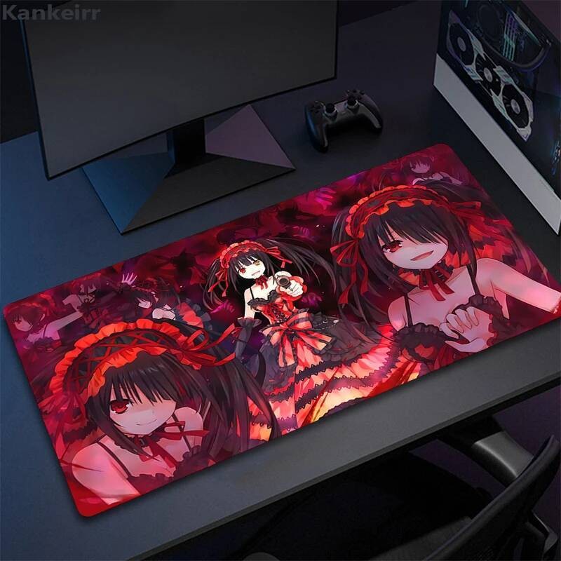 Anime Girl Tokisaki Kurumi Mouse Pad Cartoon Lockedge Large Gaming Pad ...