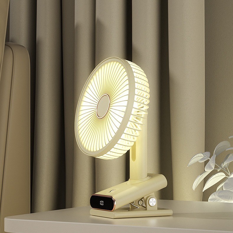 8-inch LED Warm Light Clip Fan with Strong Airflow and Whisper Quiet ...