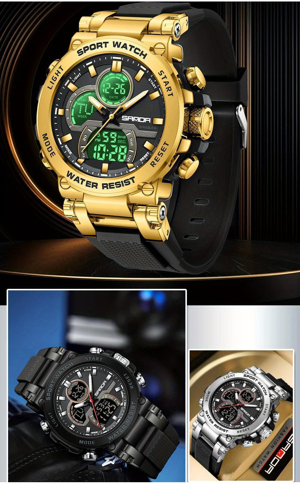 SANDA Personalized Cool Watch Junior High School Student Night Light ...