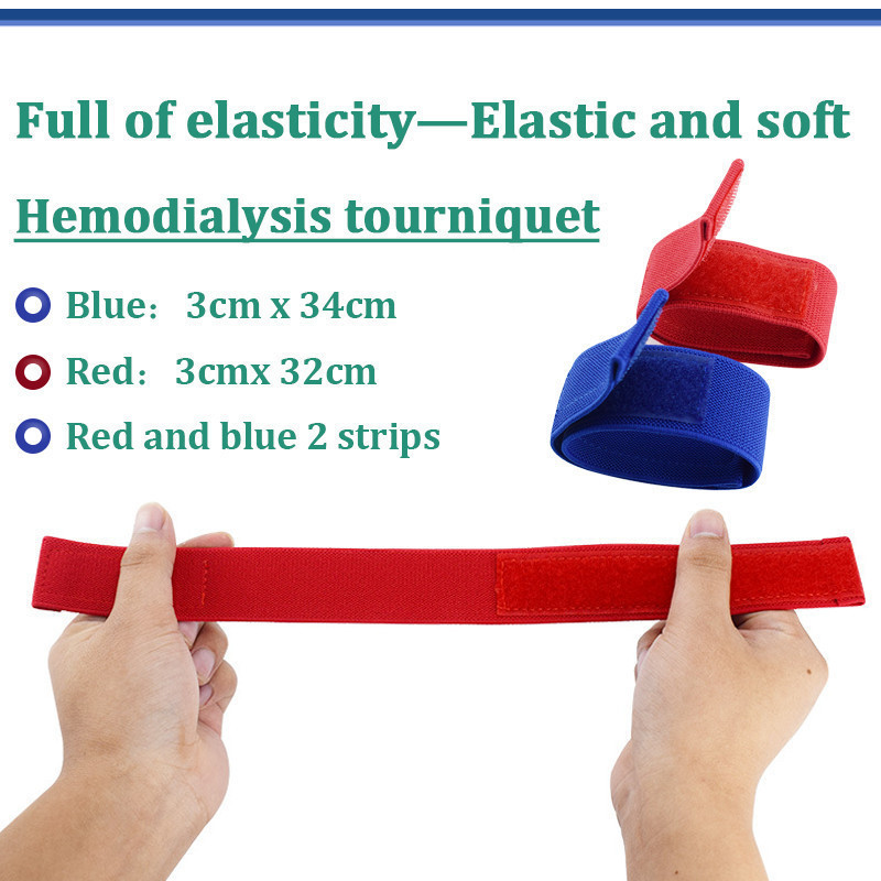 Medical Tourniquet for Hemodialysis and Blood Draw Elastic Velcro Strap ...