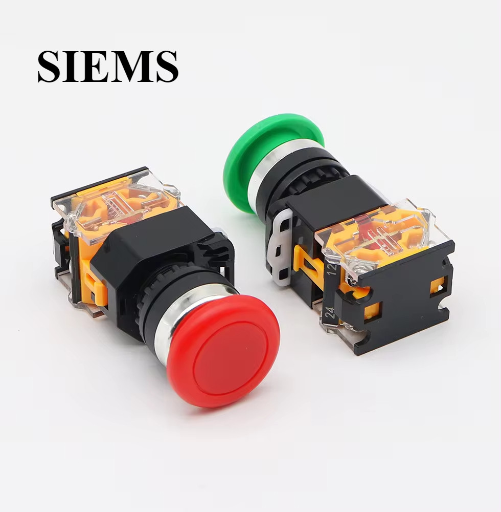 1 Piece 22mm LA38-11M Mushroom Head Push Button Switch Red Green Yellow ...