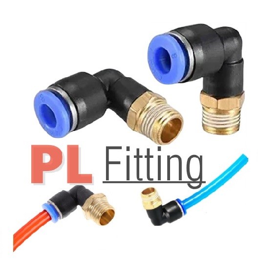 DFOdiy PL Elbow Pneumatic Fitting L Shape Push In Hose OD 6mm 8mm 10mm ...