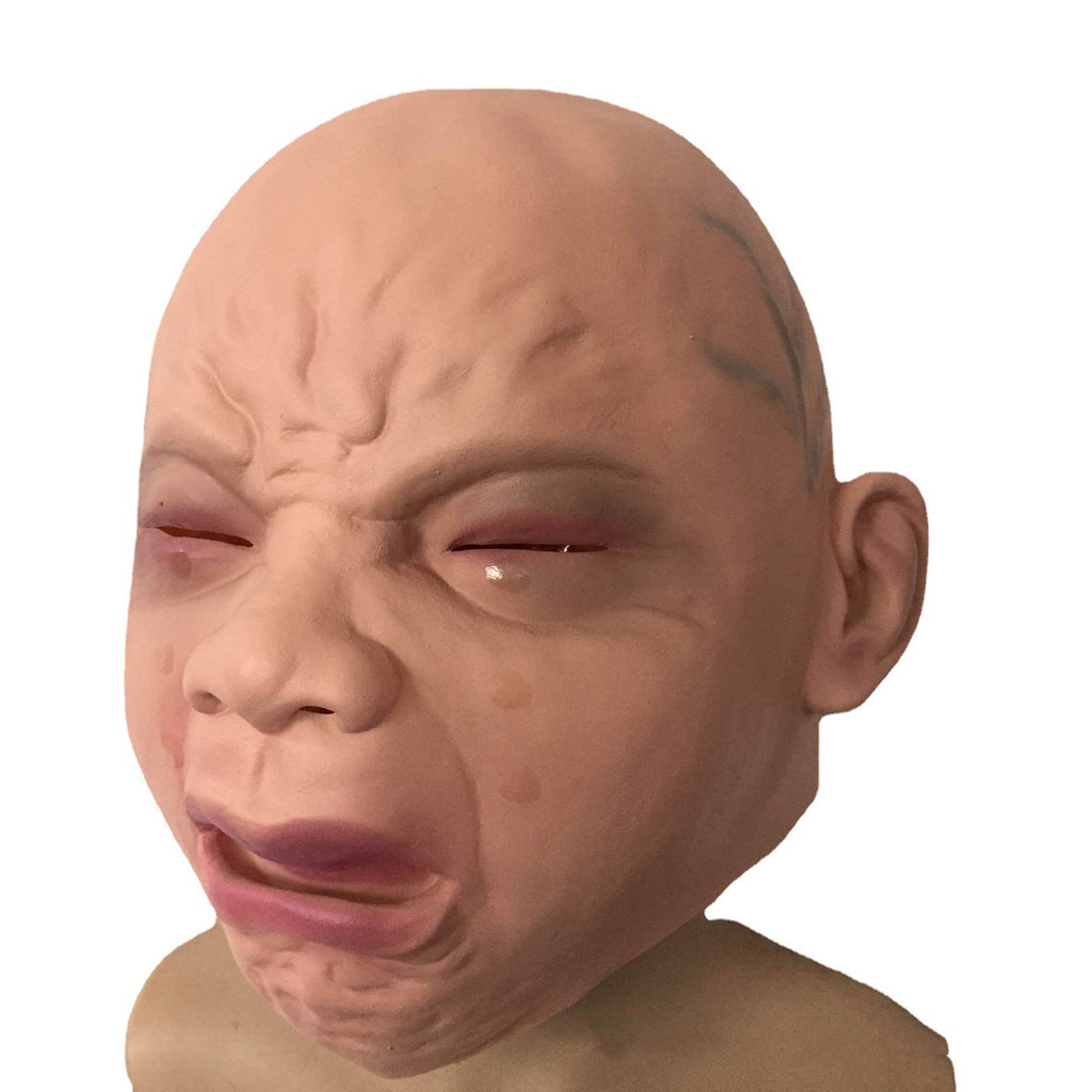 Crying Baby Mask For Adults Man Halloween Costumes Horrors Party Role ...