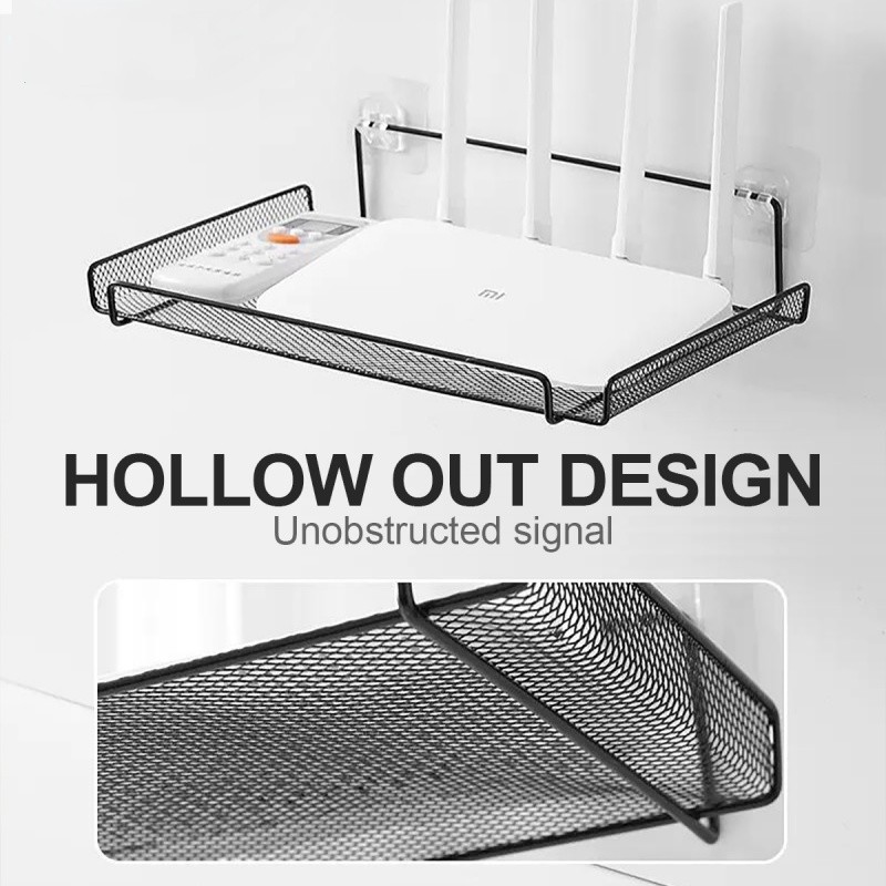 【i.Rumah】Wall Mounted Wi-Fi Router Shelf TV Set-Top Storage Boxs ...