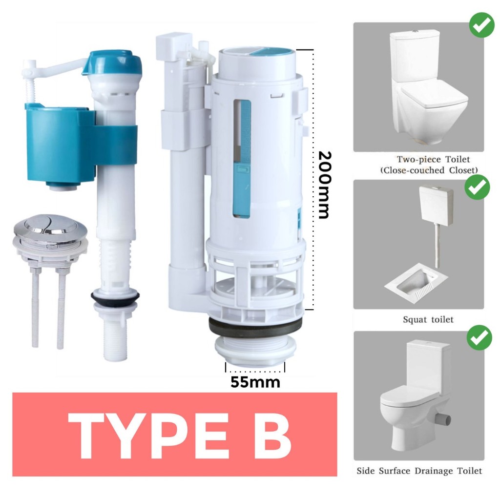 Toilet Flush Valve Pump Pam Tandas Duduk Flush Toilet Flush Set Toilet ...