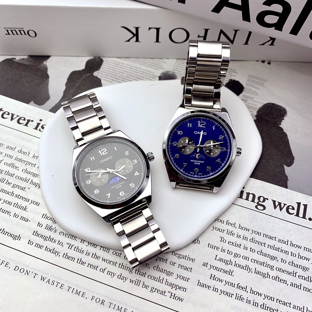 NEW！Casio large disc dial watch for both men and women, fashionable and ...