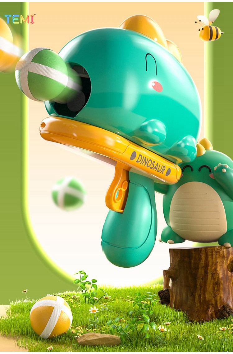 TEMI Dinosaur Sticky Ball Shooter, Throwing Sticky Ball, Children's ...