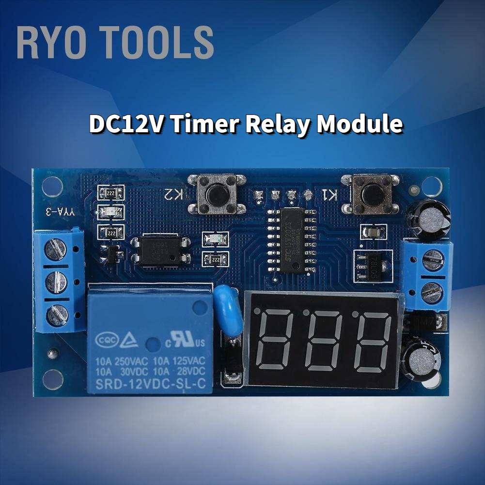 Ryo Tools Dc 12V Adjustable Delay Timer Relay Switch With Led Screen ...