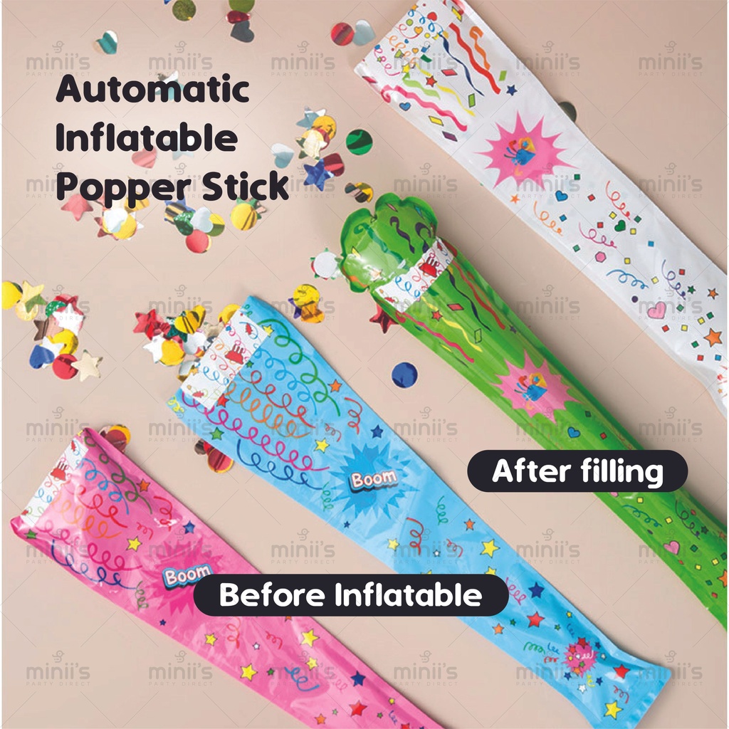 MINIIS Party Popper Confetti Popper Handheld Stick Birthday Popper ...