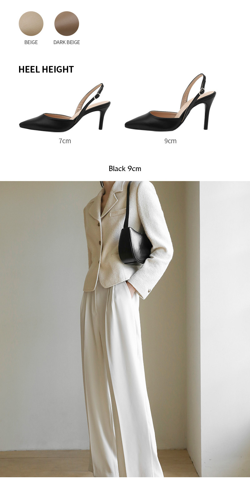 [SAPPUN] Twili Stiletto Slingback heels (9cm) | Shopee Malaysia