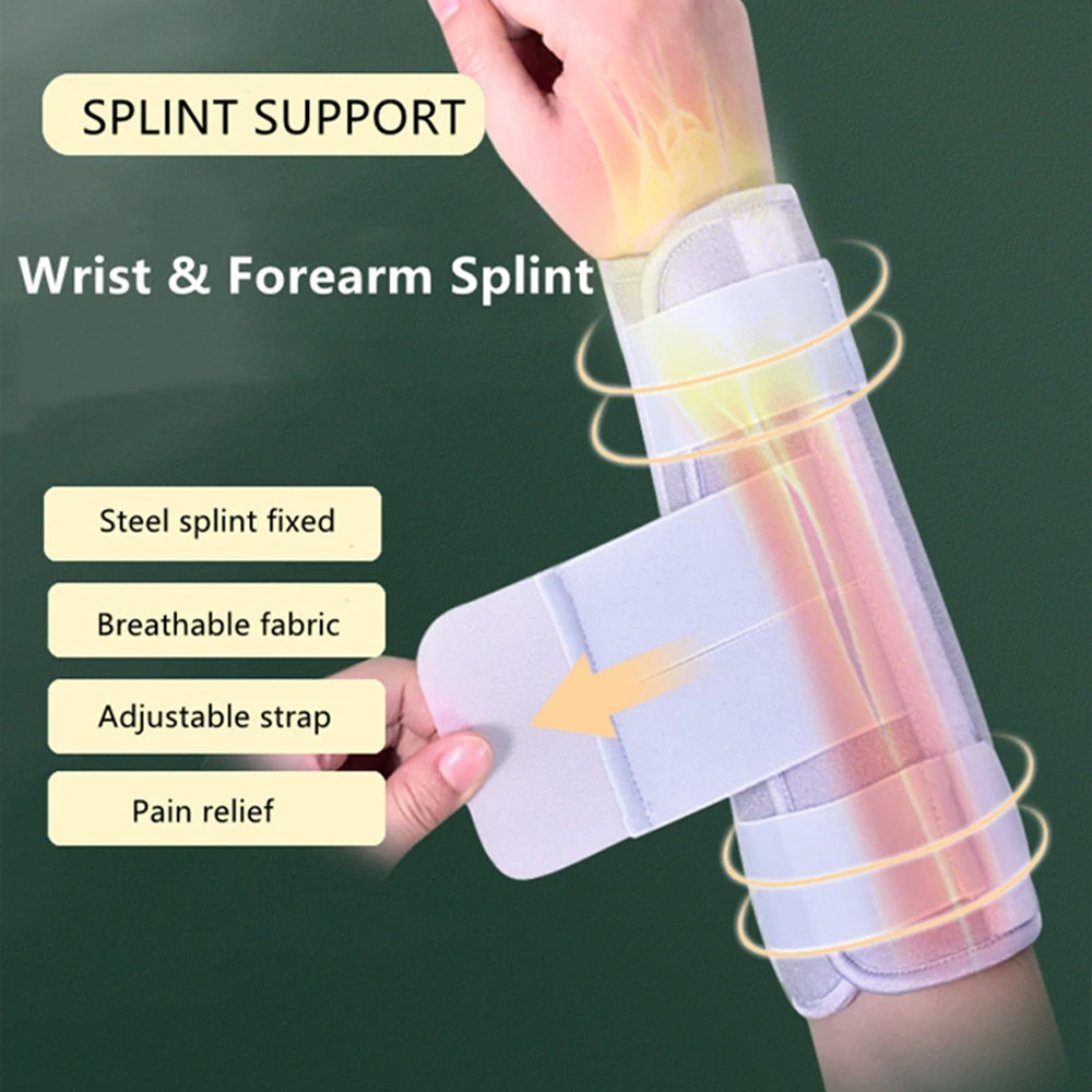 Forearm Support Splint Brace,3 Steel Plates Injuried Fixation Forearm ...