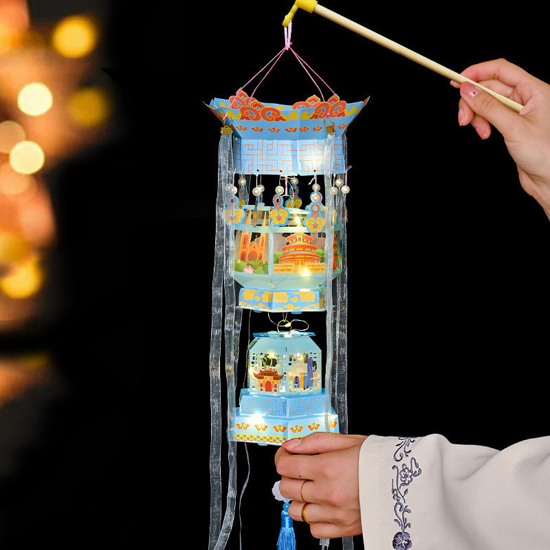2025 Mid-Autumn Festival Handheld Lanterns Ancient Style Double Layered ...