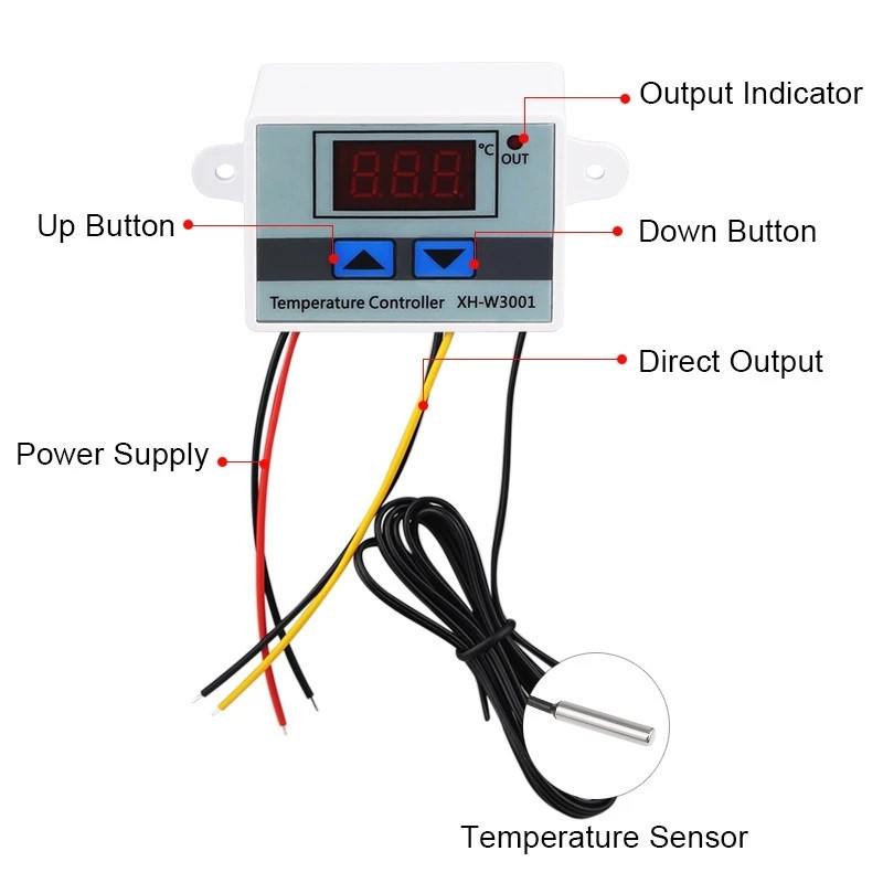 220V Digital Temperature Controller Thermostat For Egg Incubator Timer ...