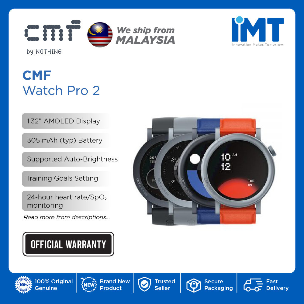 CMF Watch Pro 2 Smartwatch | Bluetooth Calls | 1.32" AMOLED Display ...