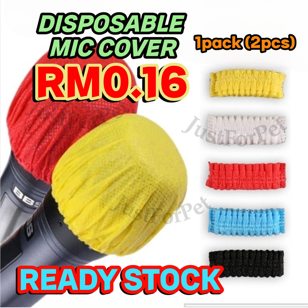 𝐑𝐄𝐀𝐃𝐘 𝐒𝐓𝐎𝐂𝐊 𝟮𝗣𝗖𝗦 / 𝗣𝗔𝗖𝗞 Non Woven Fabric Disposable Mic Cover Karaoke ...