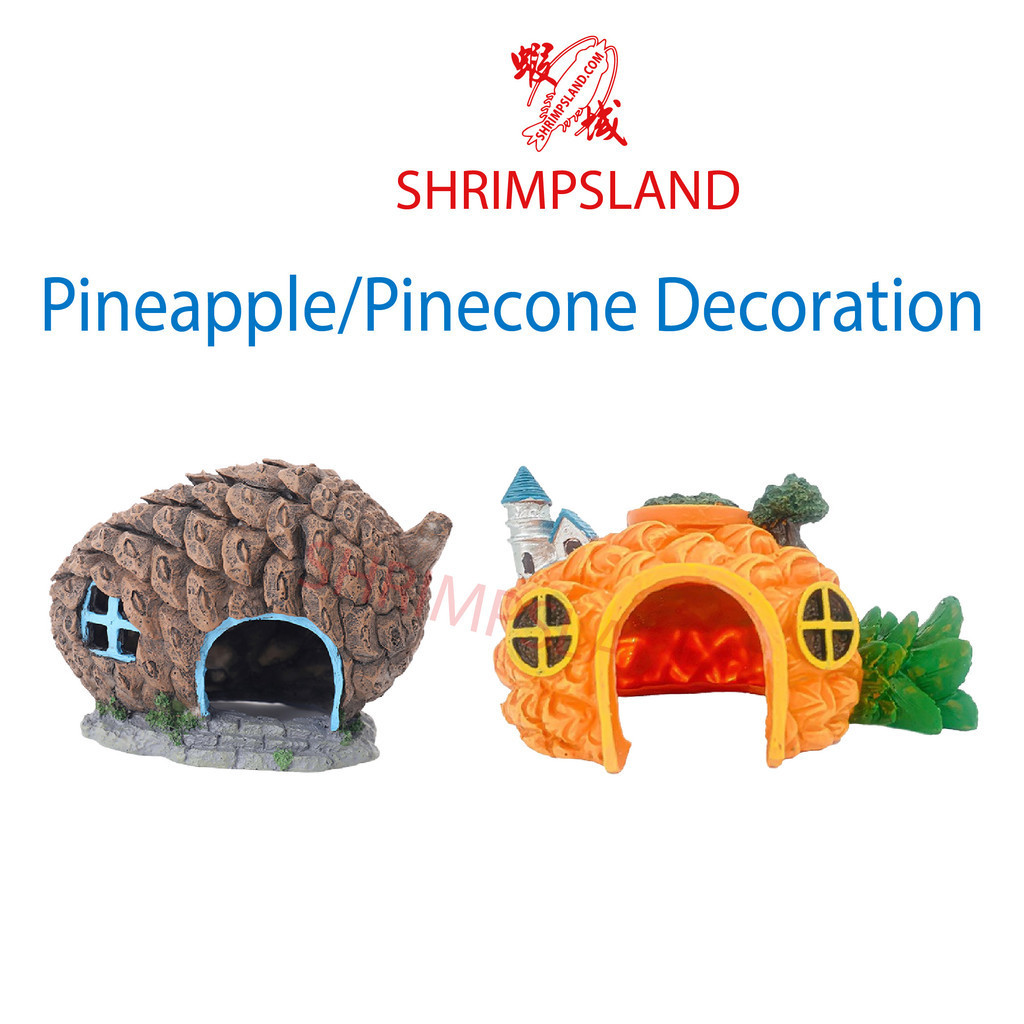 [SHRIMPSLAND] Aquarium Pineapple Pinecone Resin Fish Reptile Terrarium ...