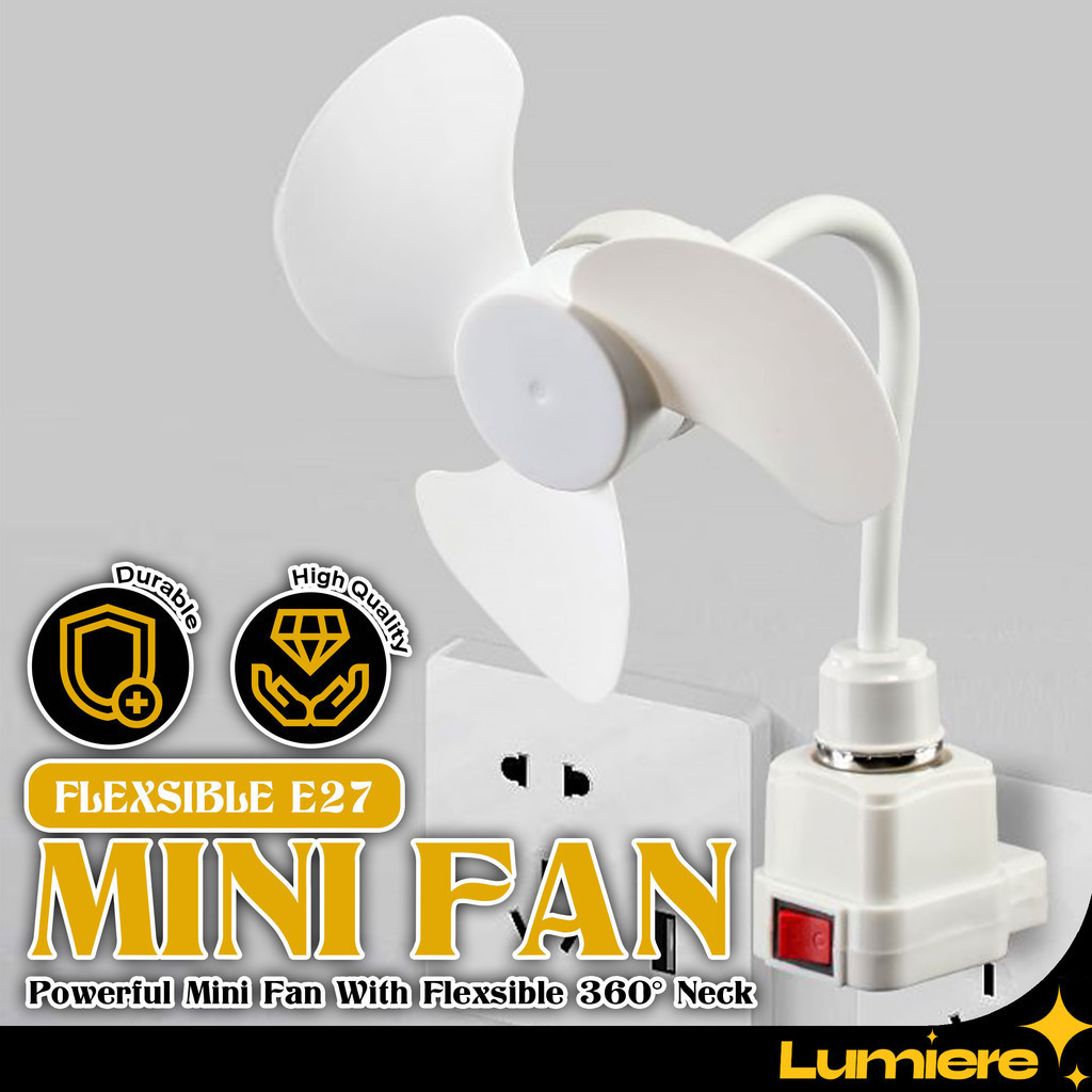 Plug-in E27 Mini Fan Kipas E27 For Bathroom Toilet Kitchen Storeroom ...