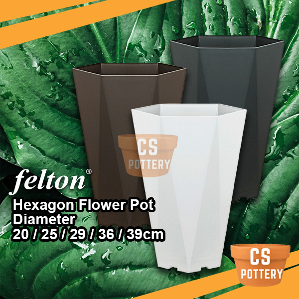 Pasu Bunga Pokok Berkebun / Felton Hexagon Flower Pot 2774 2775 2776 ...