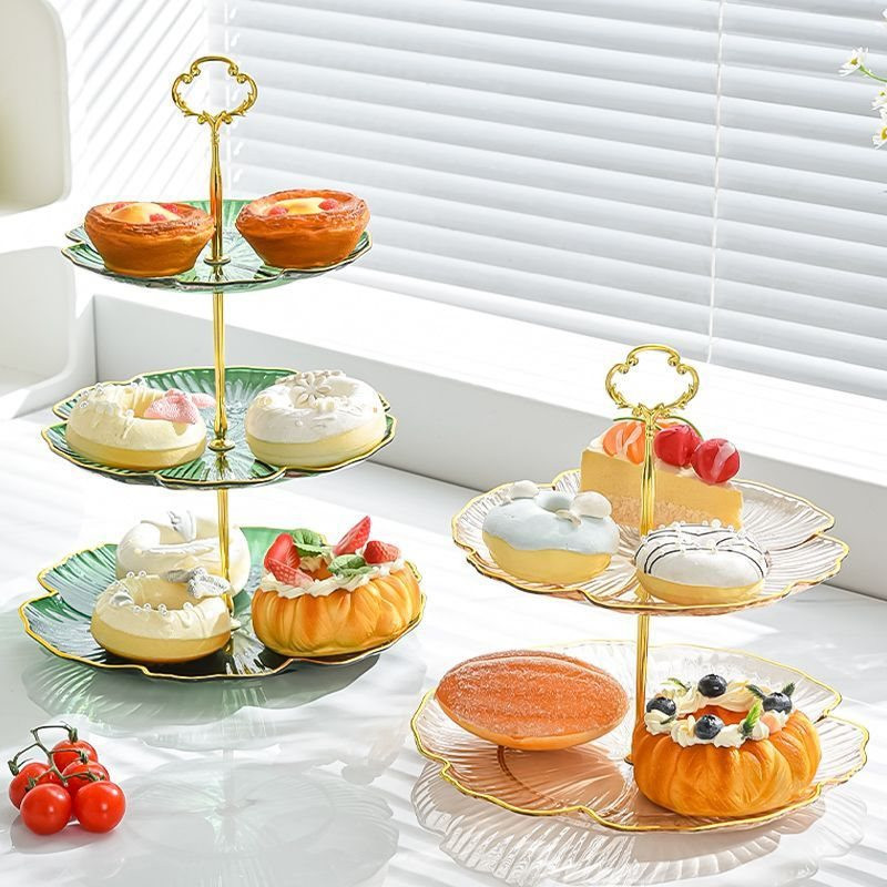 Multi Layer High Tea Stand Petal Shape Buffet Fruit Dessert Tray Cake ...