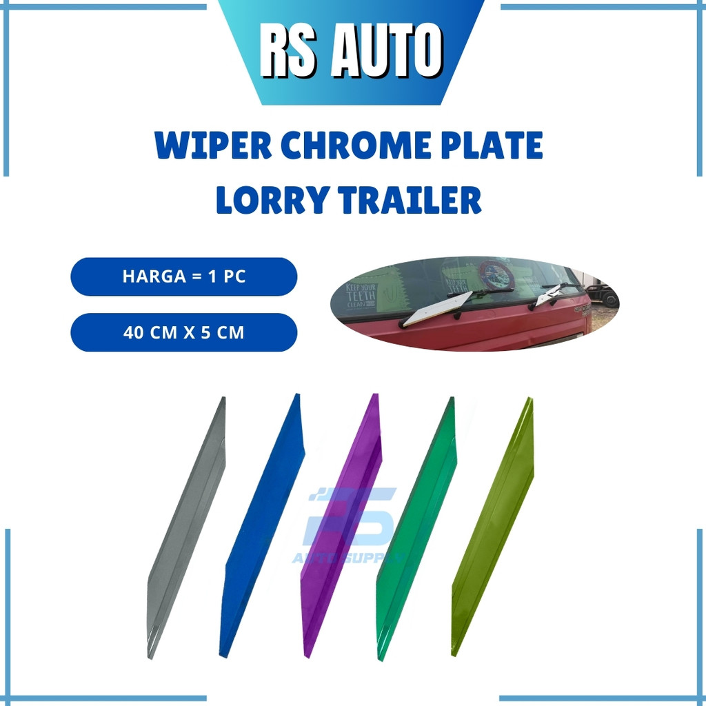 RS AUTO 1pc Wiper Chrome Besi Plate Chrome Warna Warni Yellow Gold Pink ...