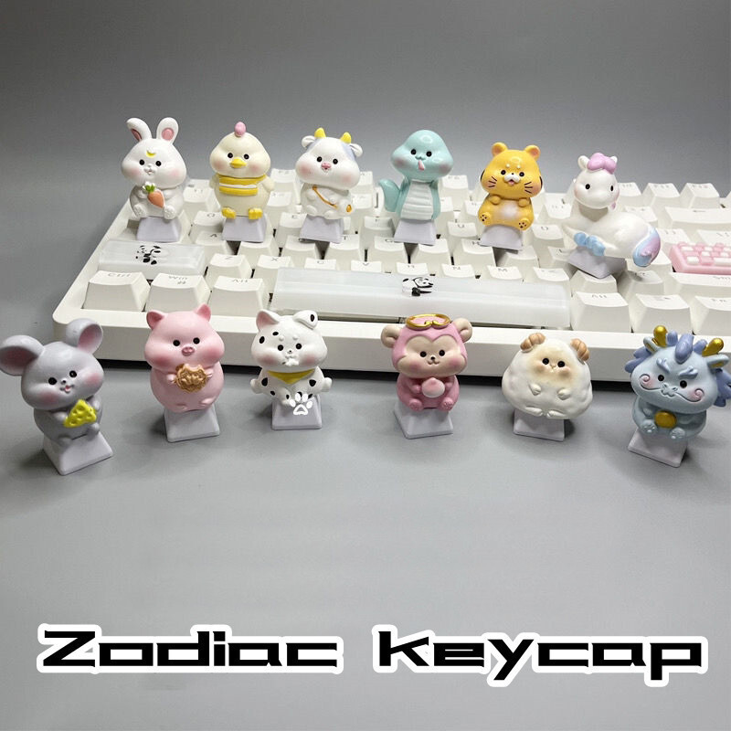 1 PC Keycap Animal Keycaps (rats, Cows, Tigers, Rabbits, Dragons ...