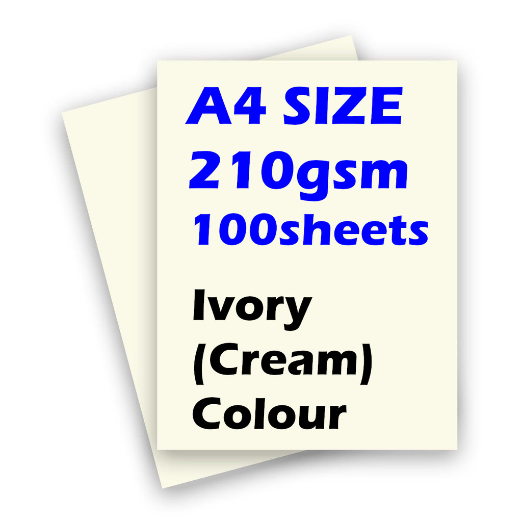 100pcs/Pack A4 Size Ivory Card / Cream Card 210gsm 210g Cream Color ...