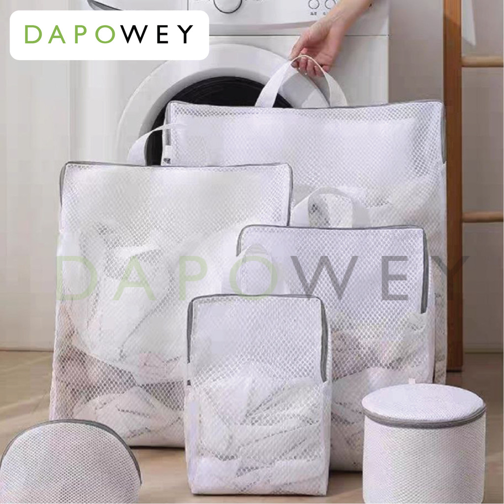 DW Beg Dobi Jaring Tebal Zip Cuci Baju Dalam Bra Pakaian Laundry Mesh ...