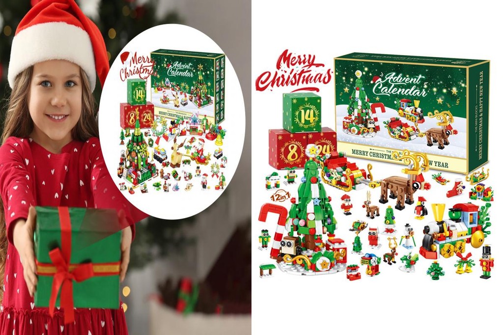 Advent Calendar Christmas Tree Blocks Christmas Tree Assembly Set ...