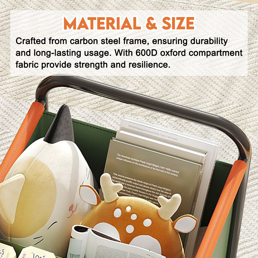 [1PC] Encora Toys Storage Cart Large Capacity Trolley Movable Trolley ...