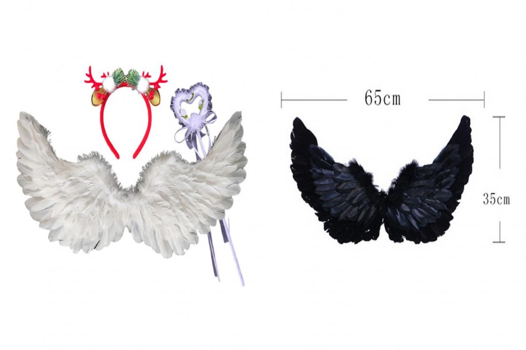 BF Cosplay Wings for Adults Witch Wings Costume Feathered Angel Wings ...