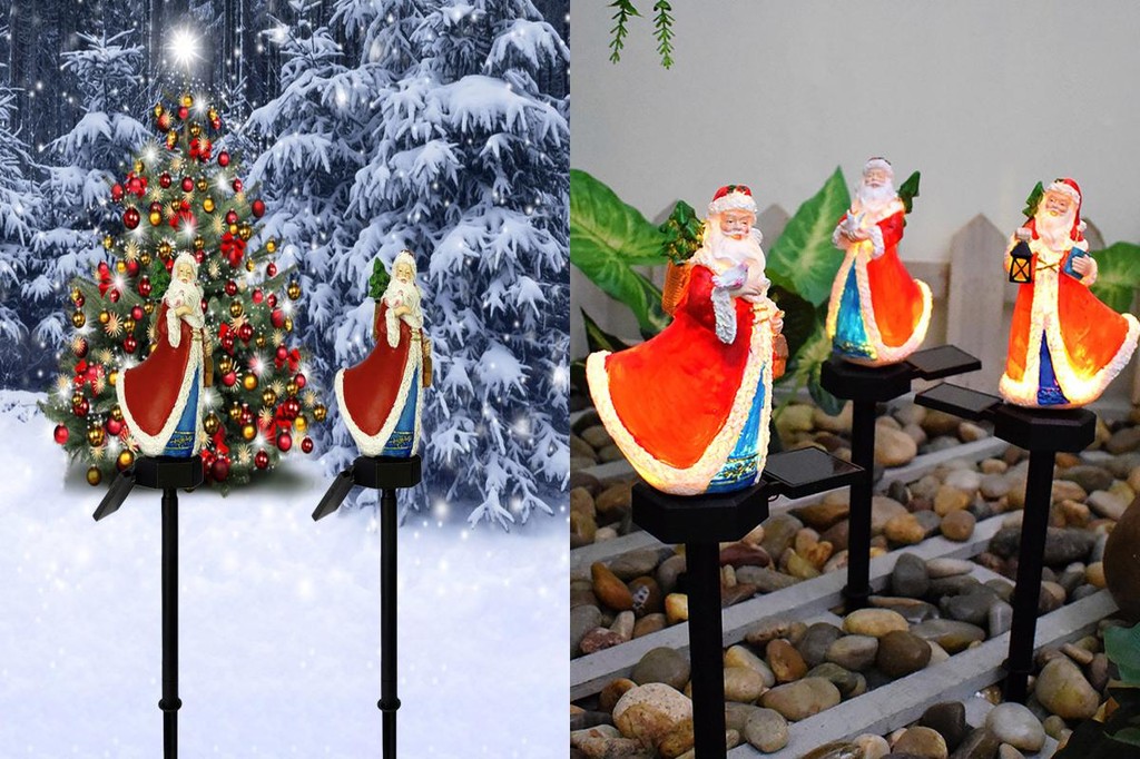 XZ Solar Santa Claus Garden Light Garden Accent Solar Lantern ...